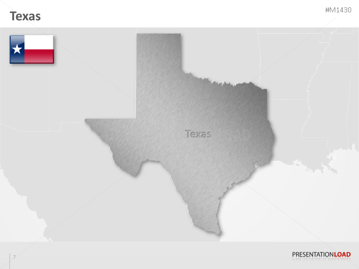 PowerPoint Map Texas Counties (USA) | PresentationLoad