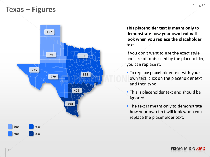 PowerPoint Map Texas Counties (USA) | PresentationLoad