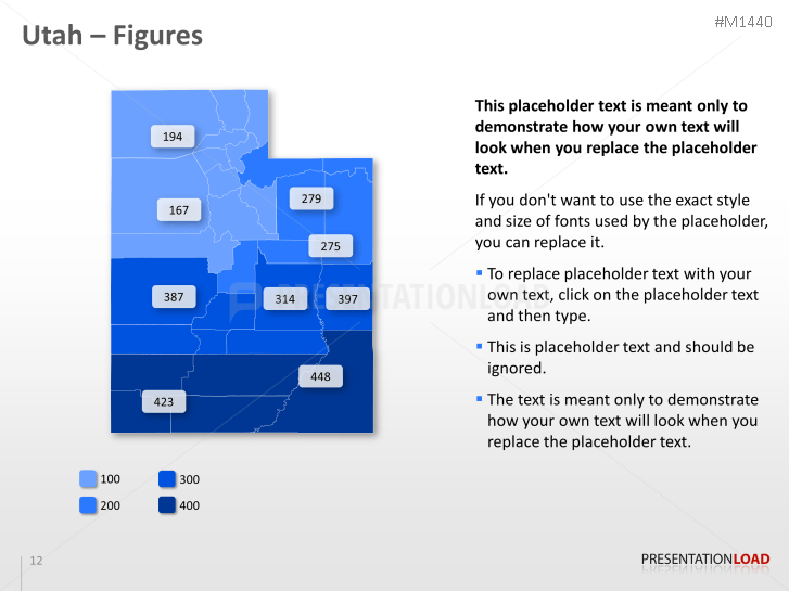 PowerPoint Map Utah Counties | PresentationLoad