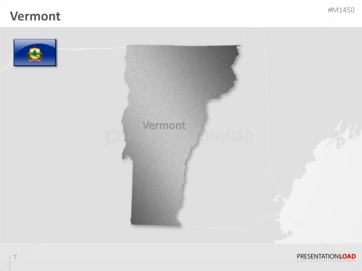 PowerPoint Map Vermont Counties (USA) | PresentationLoad