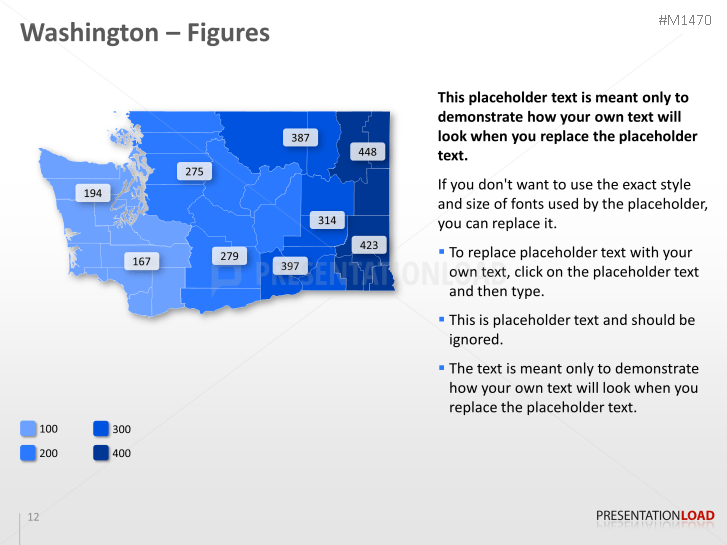 PowerPoint Map Washington Counties | PresentationLoad