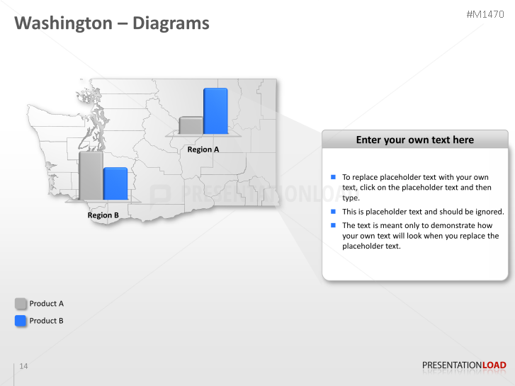 PowerPoint Map Washington Counties | PresentationLoad