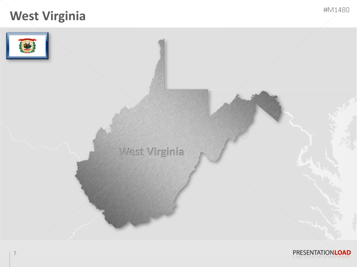 PowerPoint Map West Virginia Counties (USA) | PresentationLoad
