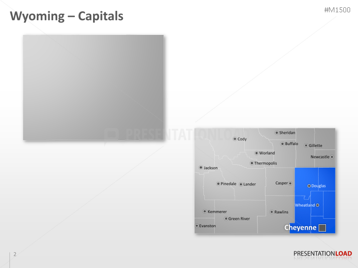 PowerPoint Map Wyoming Counties (USA) | PresentationLoad