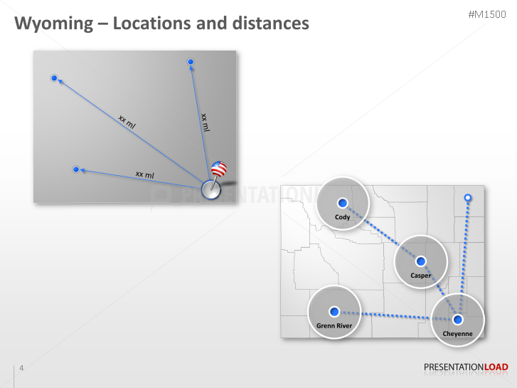 PowerPoint Map Wyoming Counties (USA) | PresentationLoad