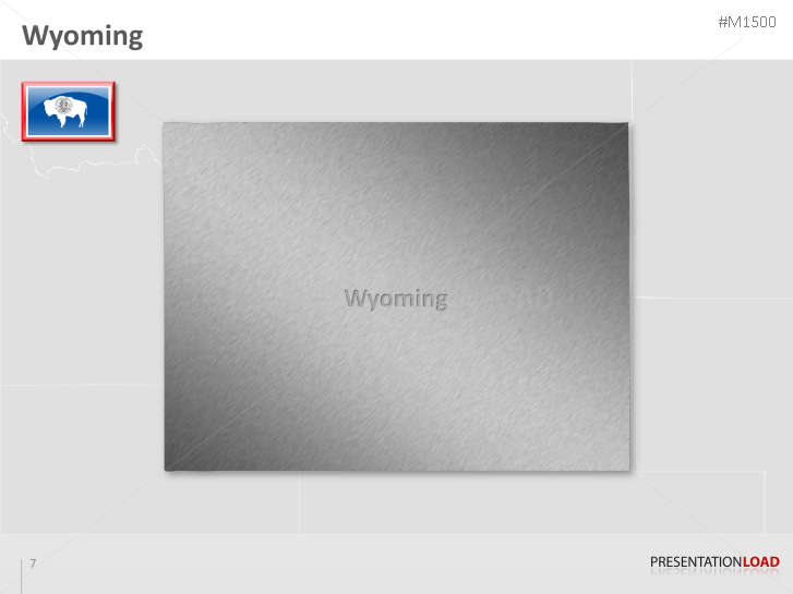 PowerPoint Map Wyoming Counties (USA) | PresentationLoad