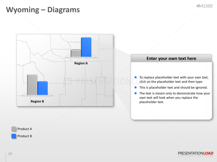 PowerPoint Map Wyoming Counties (USA) | PresentationLoad