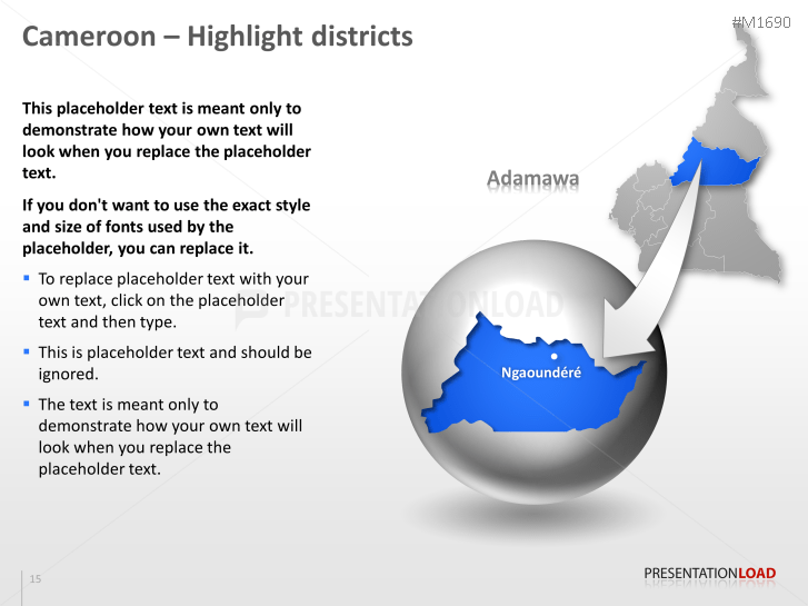 PowerPoint Map Cameroon | PresentationLoad