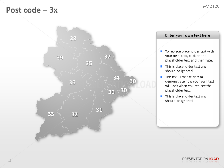 Powerpoint Map Austria With Zip 2 Digits Presentationload