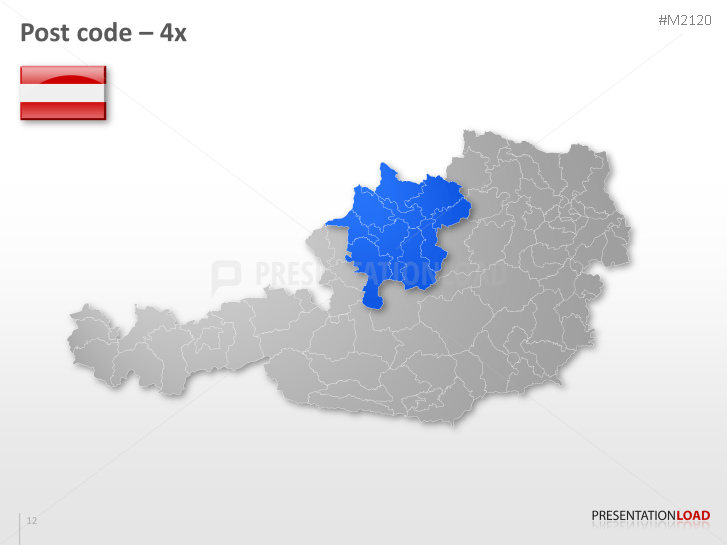 Powerpoint Map Austria With Zip 2 Digits Presentationload
