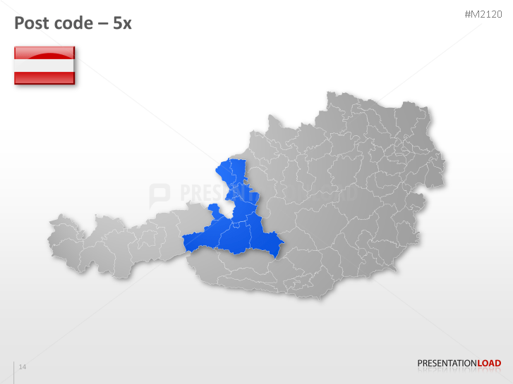 Powerpoint Map Austria With Zip 2 Digits Presentationload