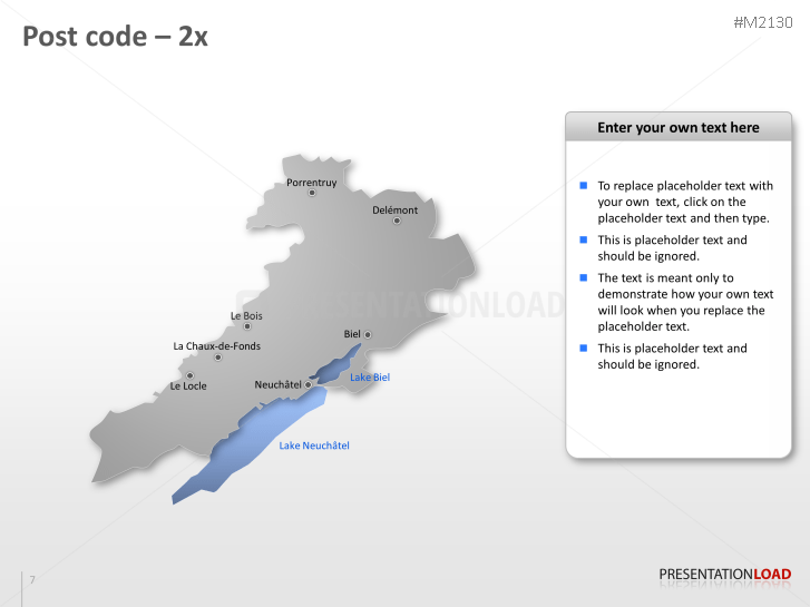 PowerPoint Map Switzerland with ZIP (1 Digit) | PresentationLoad