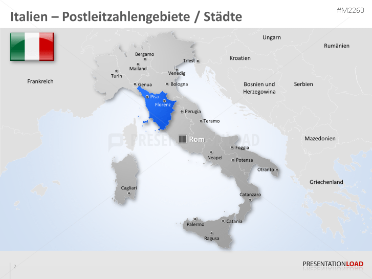 Italien - PLZ (2-stellig) | PowerPoint Vorlage | PresentationLoad