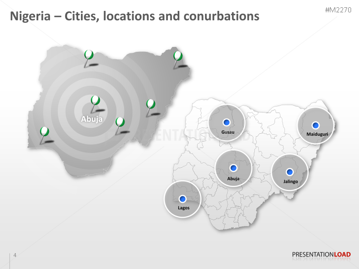 PowerPoint Map Nigeria | PresentationLoad