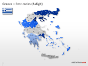 PowerPoint Map Greece with ZIP (2 Digits) | PresentationLoad