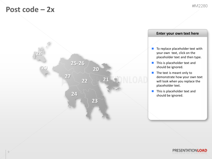 PowerPoint Map Greece with ZIP (2 Digits) | PresentationLoad