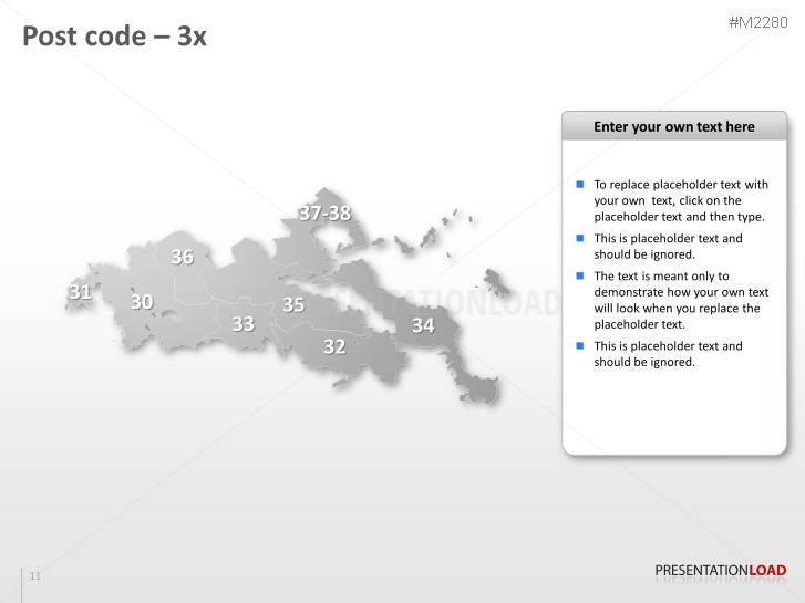 PowerPoint Map Greece with ZIP (2 Digits) | PresentationLoad
