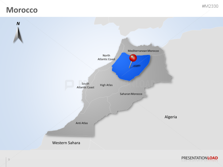 PowerPoint Map Morocco | PresentationLoad