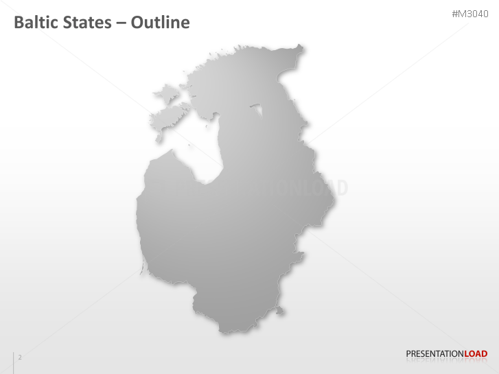 PowerPoint Map of the Baltic States | PresentationLoad