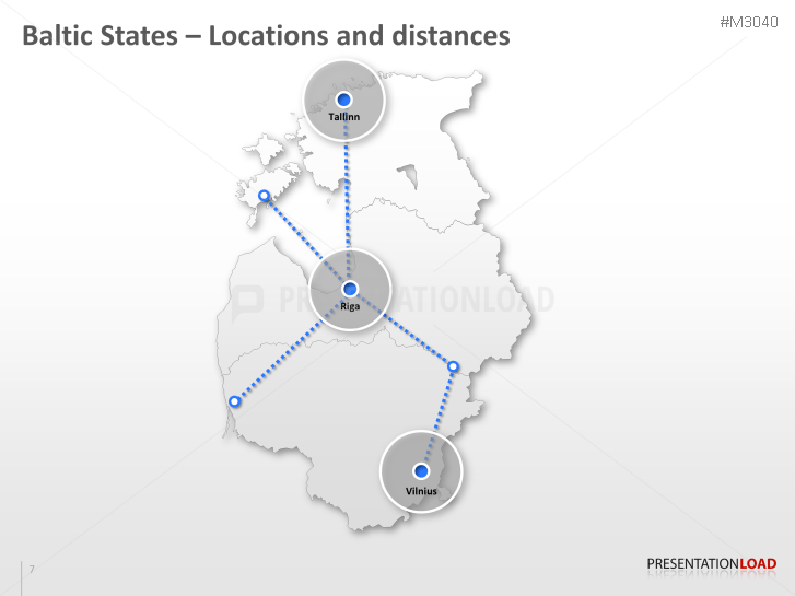 PowerPoint Map of the Baltic States | PresentationLoad