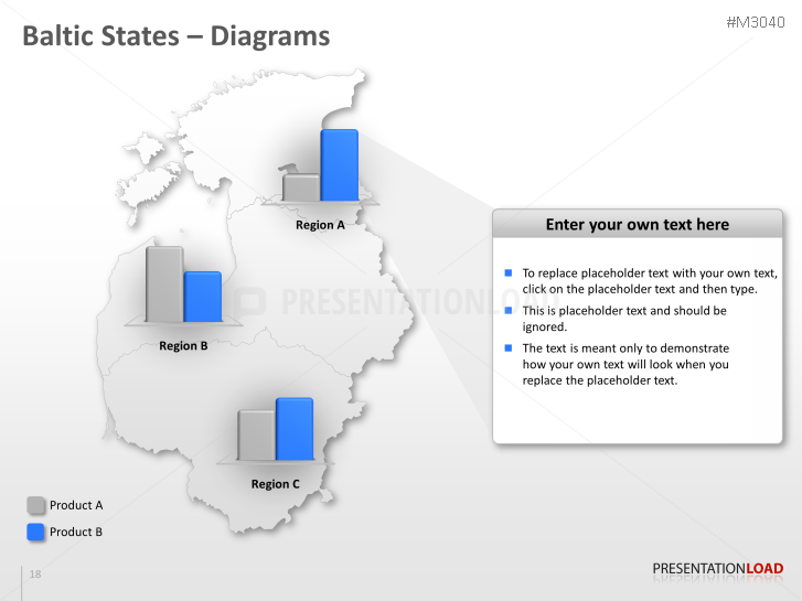 PowerPoint Map of the Baltic States | PresentationLoad