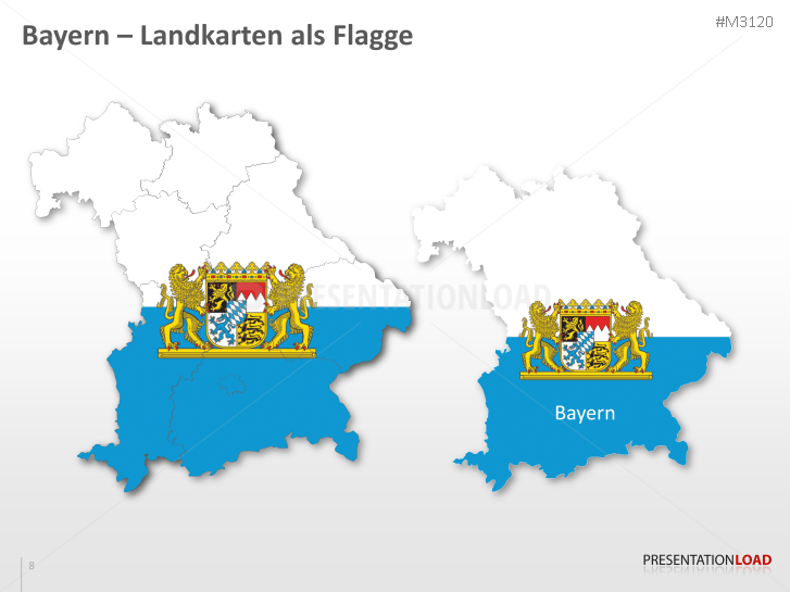 PowerPoint Landkarte Bayern | PresentationLoad