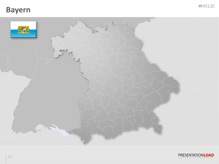 PowerPoint Landkarte Bayern | PresentationLoad