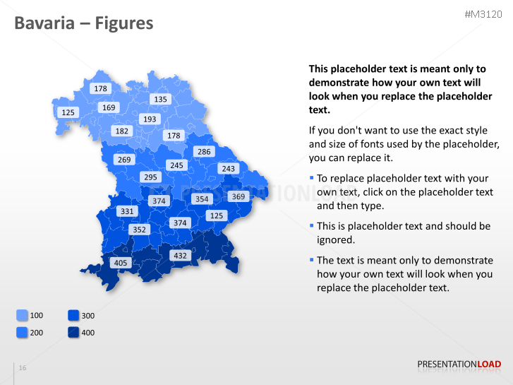 PowerPoint Map Bavaria (Germany) | PresentationLoad