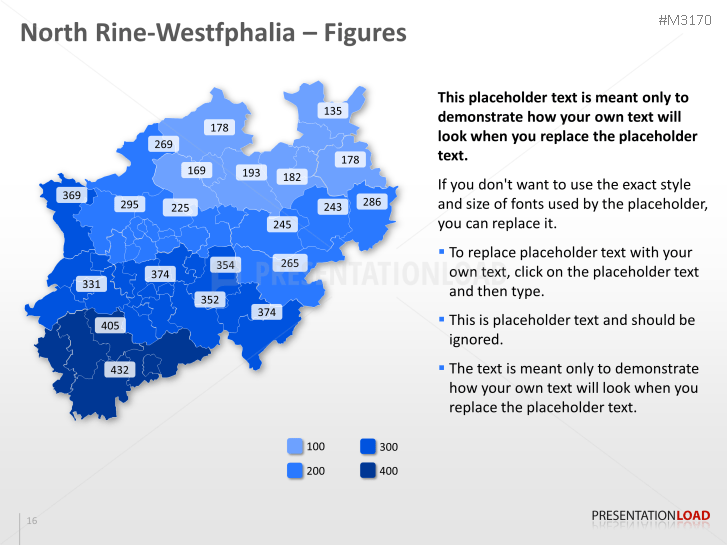 PowerPoint Map Northrine-Westphalia (Germany) | PresentationLoad