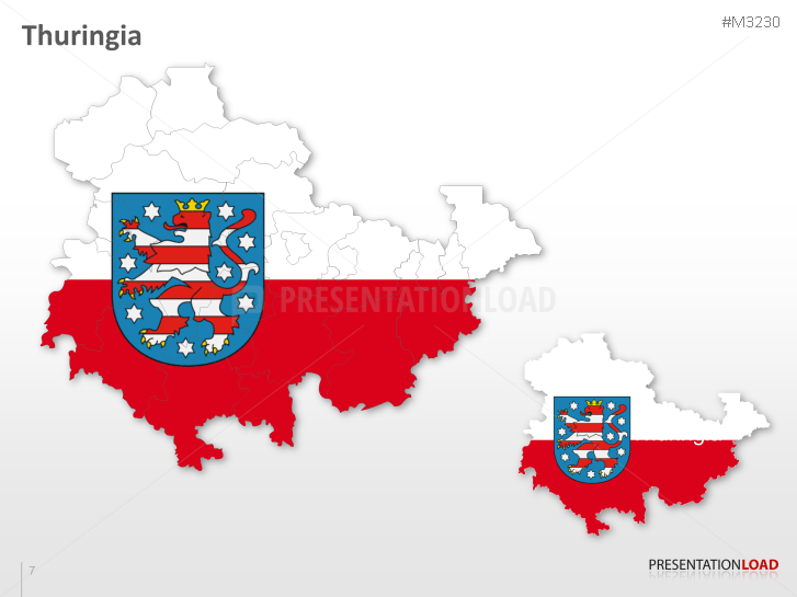 PowerPoint Map Thuringia (Germany) | PresentationLoad