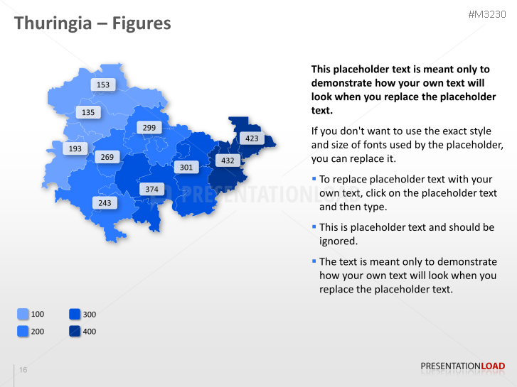 PowerPoint Map Thuringia (Germany) | PresentationLoad