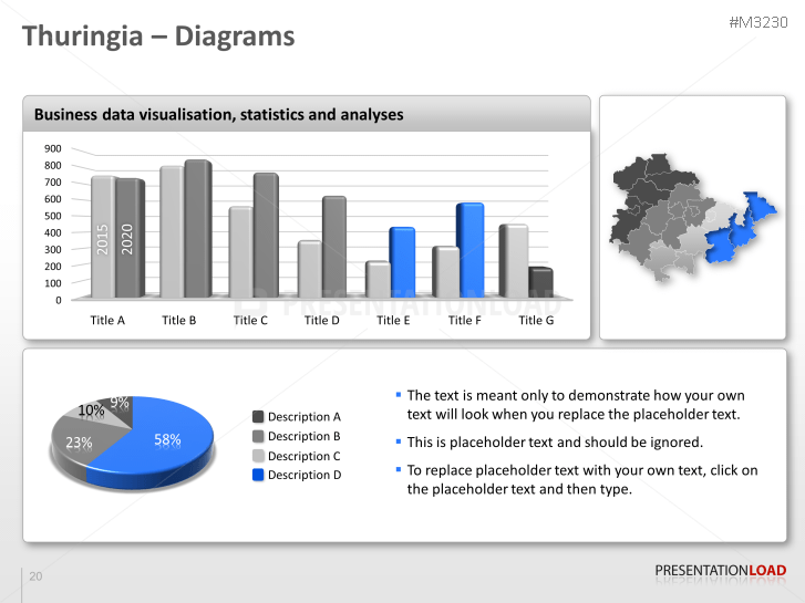 PowerPoint Map Thuringia (Germany) | PresentationLoad