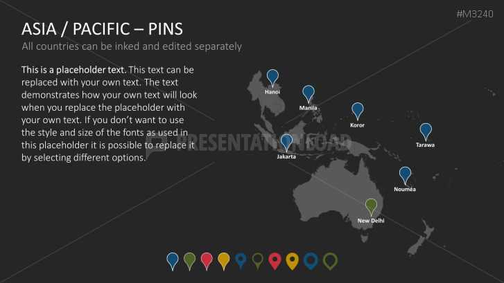 PowerPoint Map Asia - Pacific | PresentationLoad