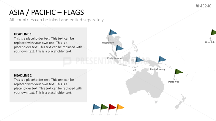 PowerPoint Map Asia - Pacific | PresentationLoad