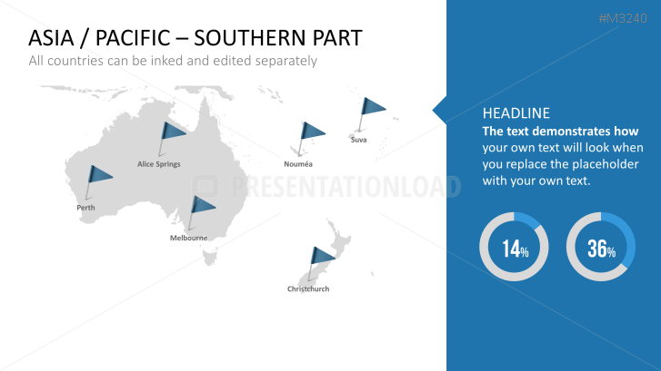 PowerPoint Map Asia - Pacific | PresentationLoad