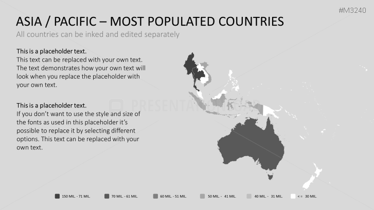 PowerPoint Map Asia - Pacific | PresentationLoad