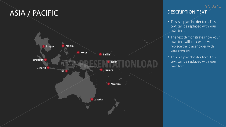 PowerPoint Map Asia - Pacific | PresentationLoad