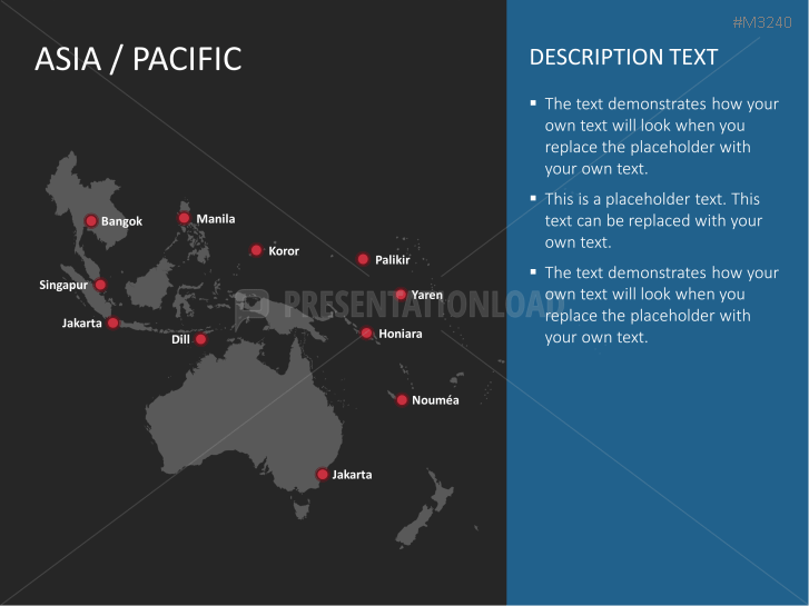 PowerPoint Map Asia - Pacific | PresentationLoad