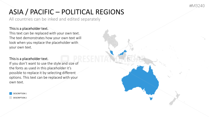 PowerPoint Map Asia - Pacific | PresentationLoad