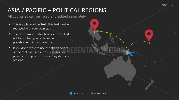 PowerPoint Map Asia - Pacific | PresentationLoad