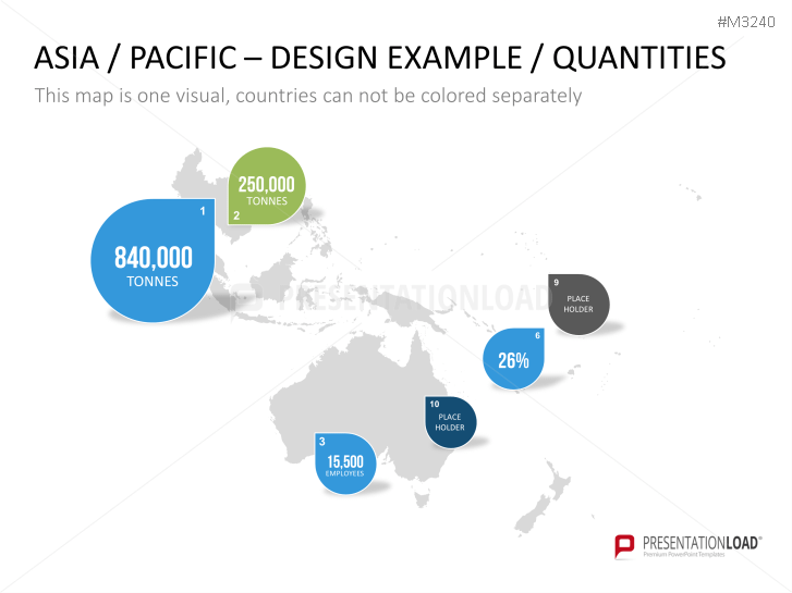 PowerPoint Map Asia - Pacific | PresentationLoad