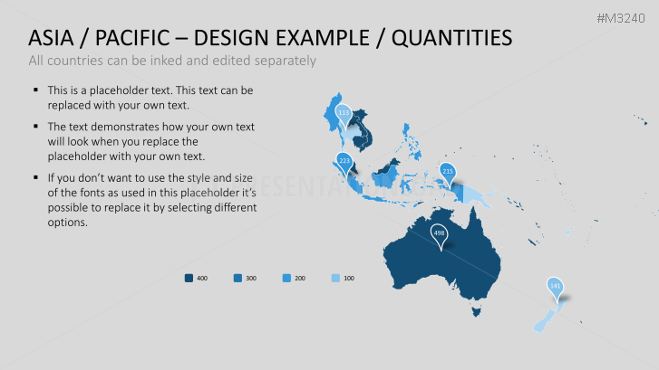 PowerPoint Map Asia - Pacific | PresentationLoad