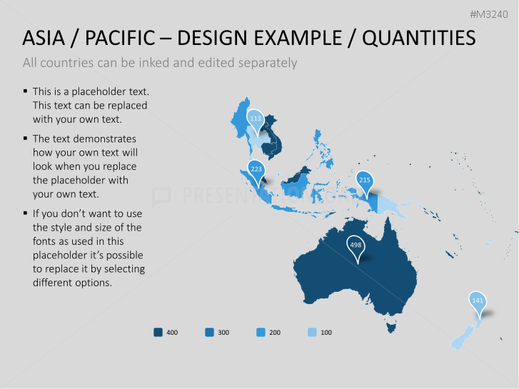 PowerPoint Map Asia - Pacific | PresentationLoad