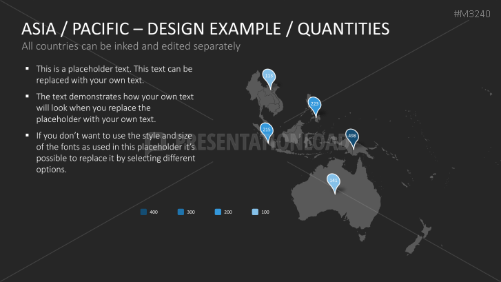 PowerPoint Map Asia - Pacific | PresentationLoad
