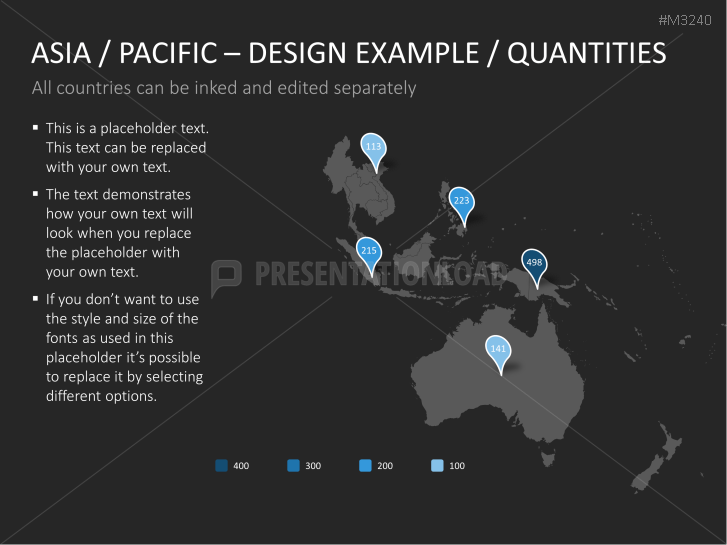 PowerPoint Map Asia - Pacific | PresentationLoad