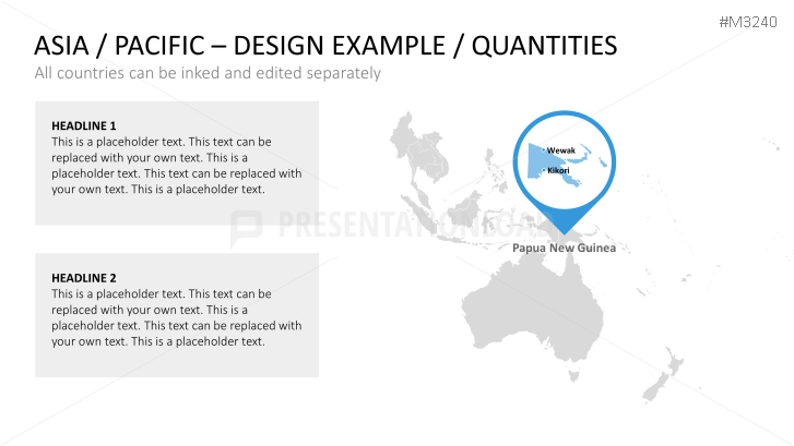 PowerPoint Map Asia - Pacific | PresentationLoad