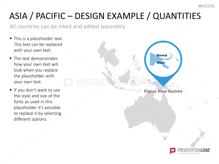 PowerPoint Map Asia - Pacific | PresentationLoad