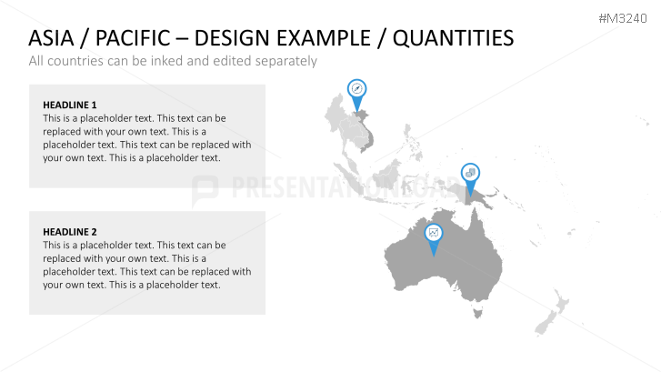 PowerPoint Map Asia - Pacific | PresentationLoad