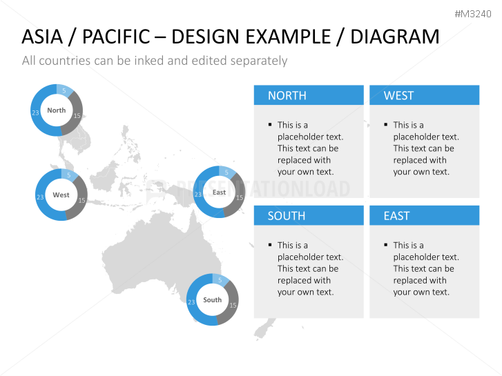 PowerPoint Map Asia - Pacific | PresentationLoad