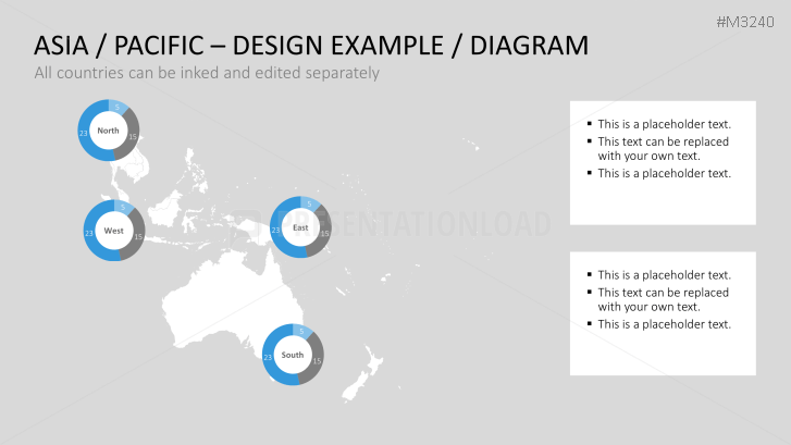 PowerPoint Map Asia - Pacific | PresentationLoad